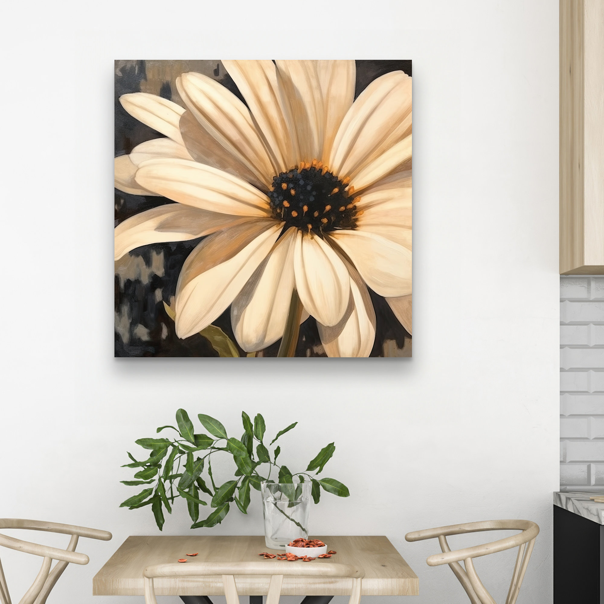 Begin Edition International Inc. Open daisy - 32"x32" art on canvas | Wayfair